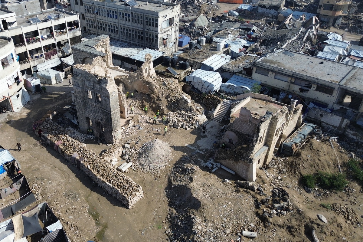 Israel demolished the Pasha Palace, built during the Mamluk era in Gaza ...