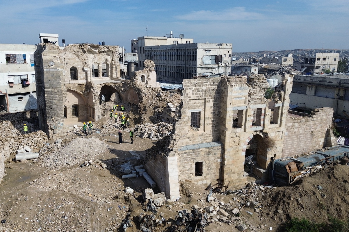 Israel demolished the Pasha Palace, built during the Mamluk era in Gaza ...