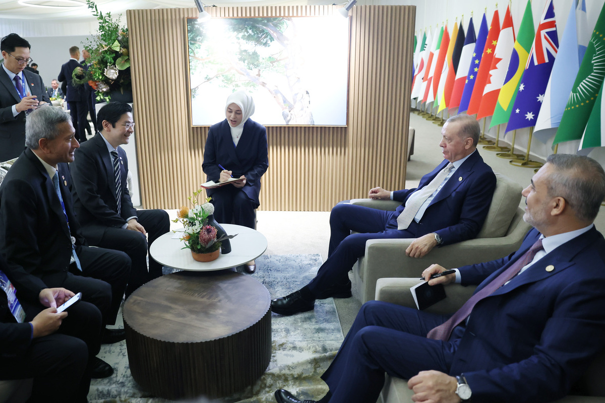Recep Tayyip Erdogan – Lawrence Wong meeting in Johannesburg – Middle ...