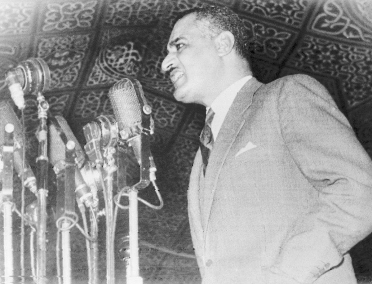 Portrait of Gamal Abdel Nasser Making Speech – Middle East Monitor