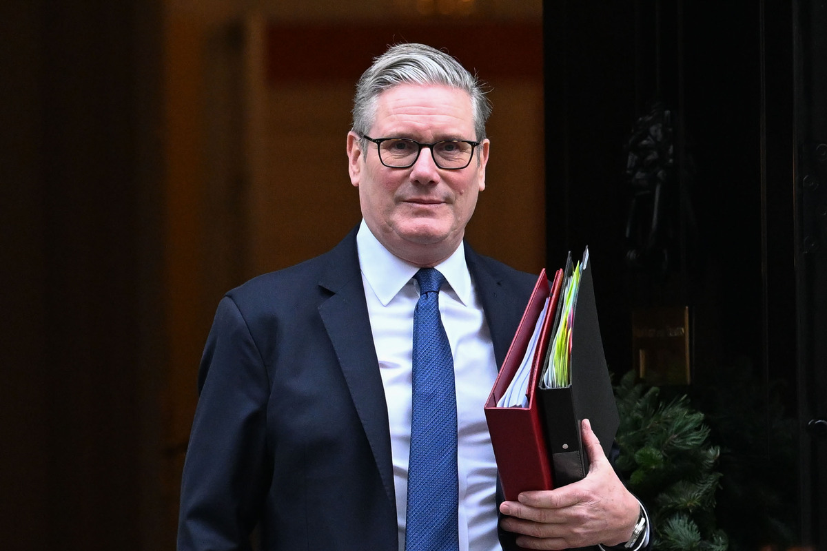 UK Prime Minister Keir Starmer leaves 10 Downing Street for PMQs ...