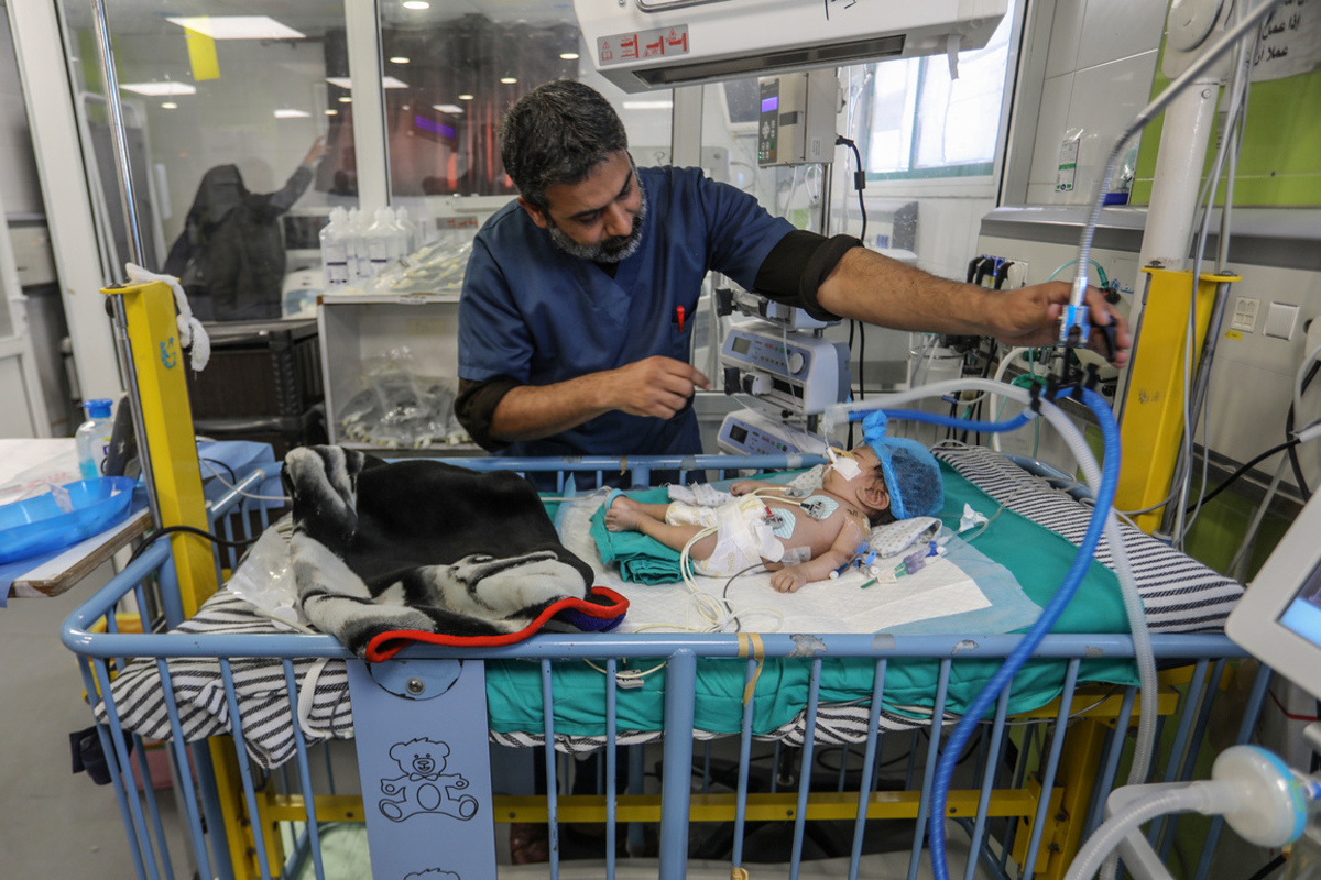 6-month-old Palestinian baby is in critical condition due to a hole in ...