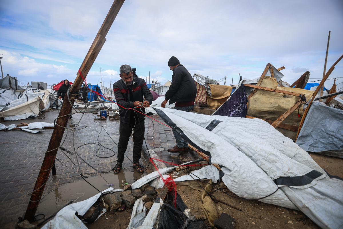Storm kills 5 Palestinians in Gaza as damaged structures collapse ...