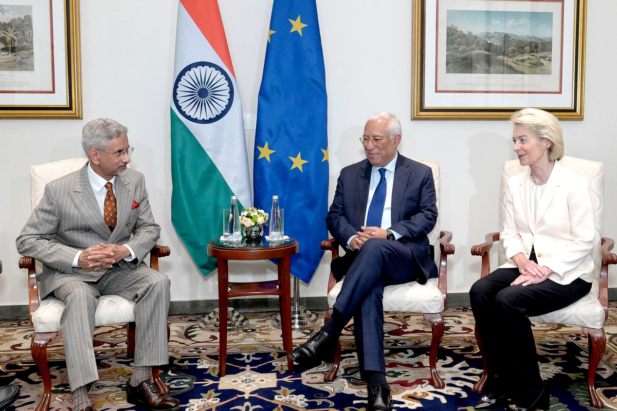 Antonio Costa – Ursula von der Leyen – Subrahmanyam Jaishankar meeting ...